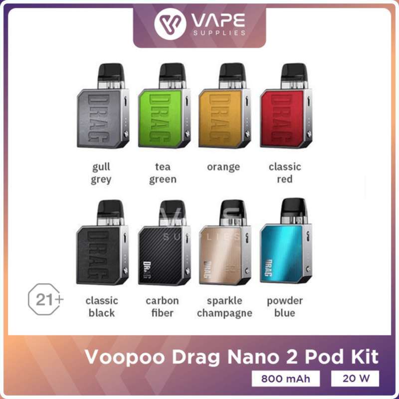 Jual Voopoo Drag Nano 2 Pod Kit 20W 800Mah Authentic By Voopoo Kode 252 ...