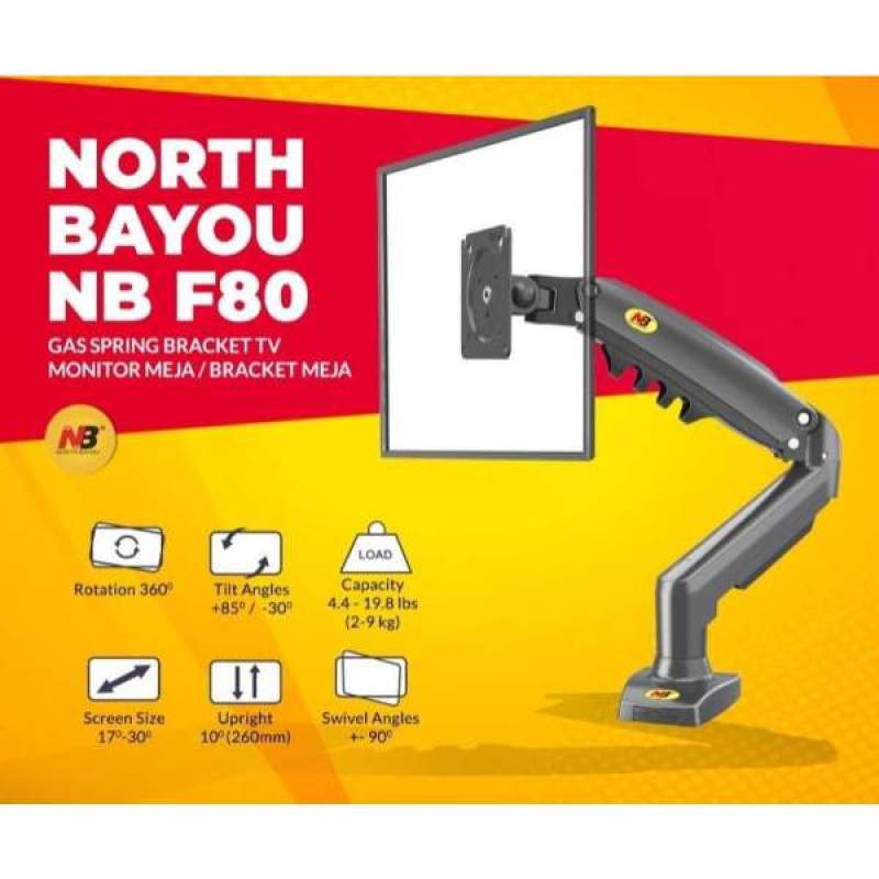 Jual BRACKET TV MONITOR NORTH BAYOU NB F80 NBF80 MEJA BRACKET LED LCD ...