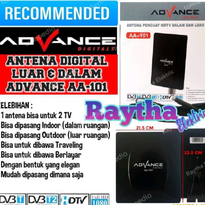 Jual ADVANCE ANTENA DIGITALS LUAR & DALAM AA-101 di Seller Raytha Electric - Wonorejo, Kota ...