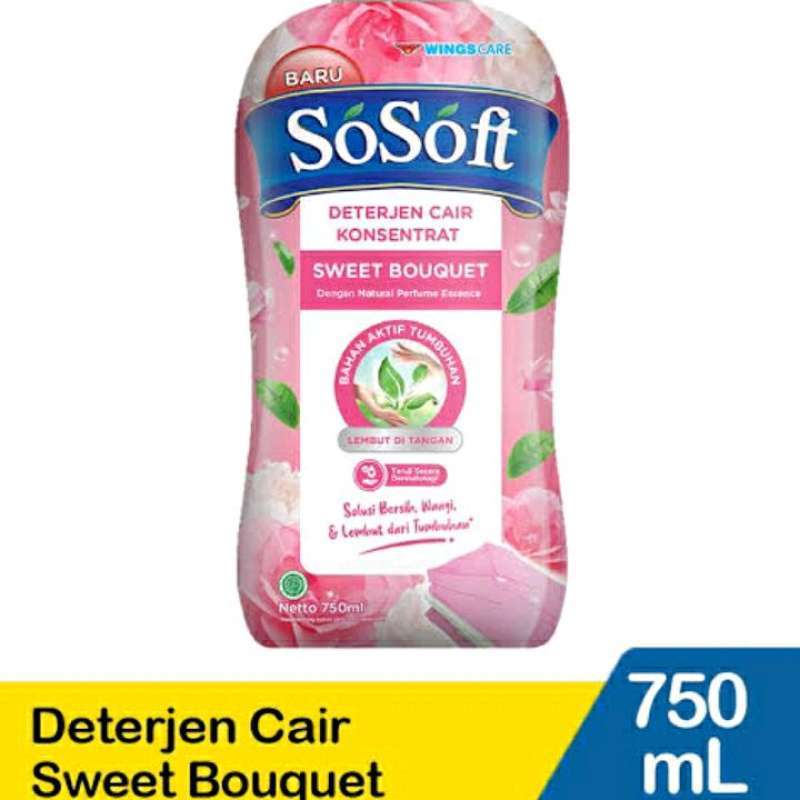 Promo SoSoft Deterjen Cair Konsentrat 750Ml So Soft 750 Ml detergent ...