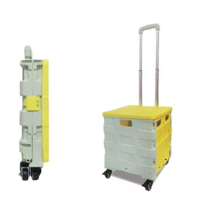 Jual Troli Lipat Box 4 Roda Keranjang Belanja Folded Trolley di Seller ...