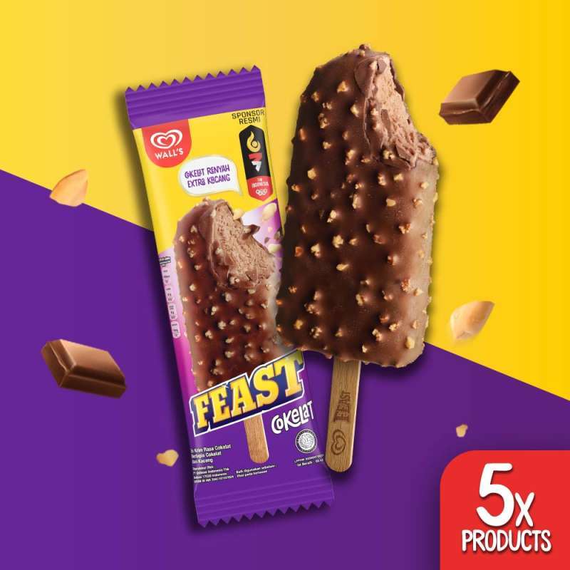Jual Jakarta - Bundling 5 WALL’S Feast Cokelat [65 mL] di Seller Walls ...