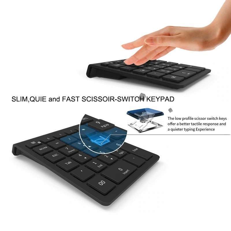 Jual Tripledi Numeric Keyboard Bluetooth Mini Numpad Keypad 28 Keys Pc ...
