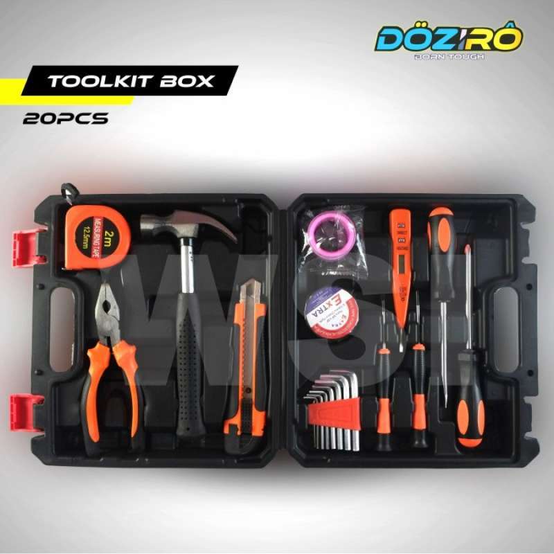 Promo Tool Kit Set 20 Pcs Box Koper Peralatan Tukang Set Koper Tool Box ...