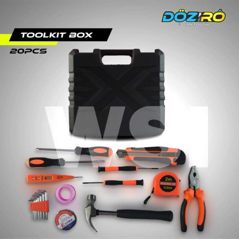 Promo Tool Kit Set 20 Pcs Box Koper Peralatan Tukang Set Koper Tool Box ...
