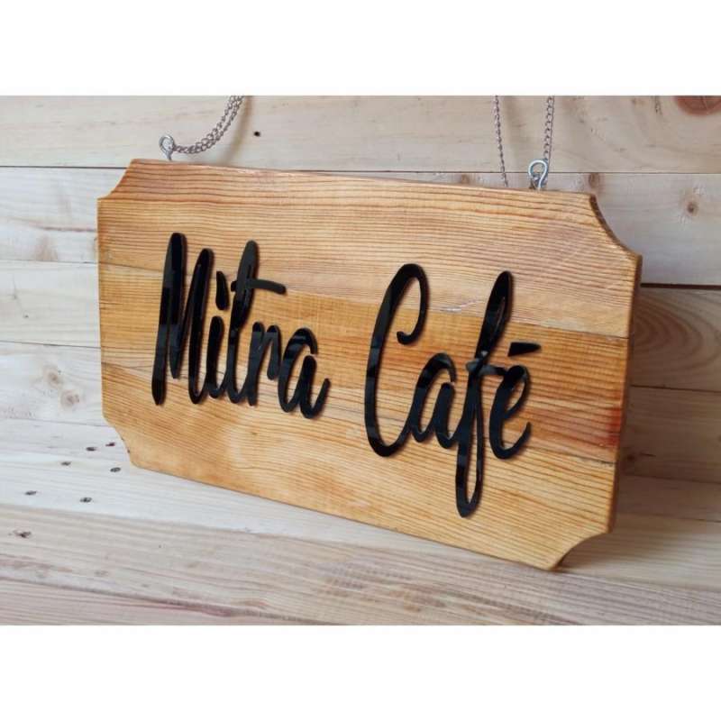 Jual Sign Board Kayu Cafe Tulisan Akrilik Gantung Di Seller Dhiras ...