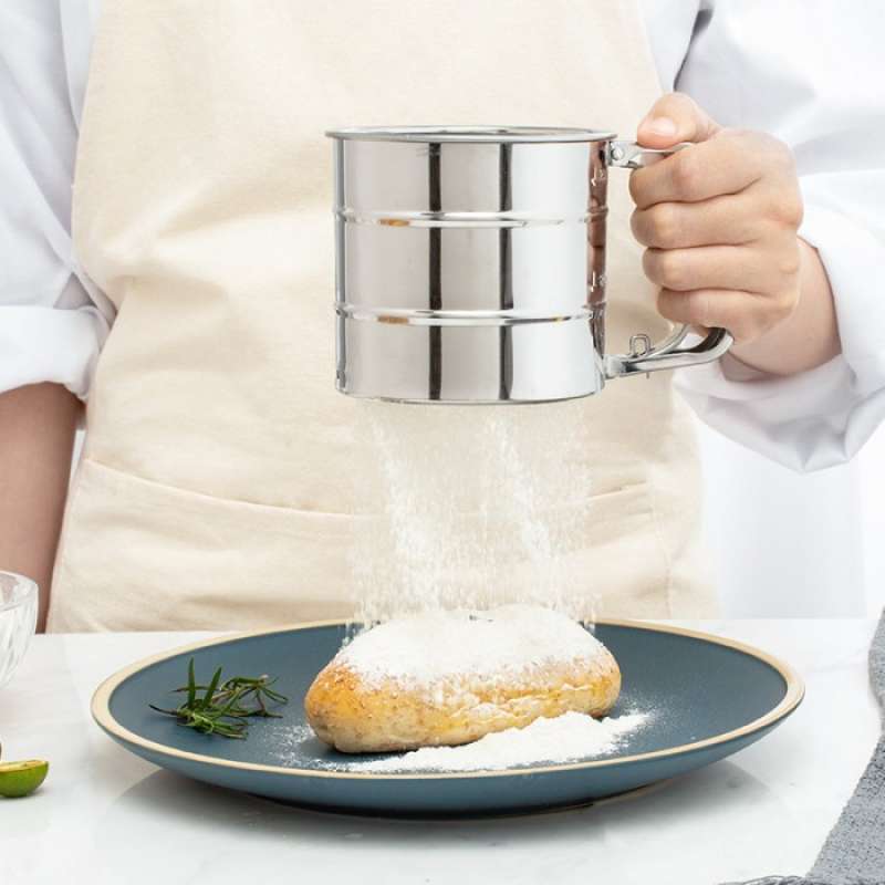 Jual SARINGAN TEPUNG GULA BUBUK STAINLESS ALA PASTRY CUP MESH FLOUR ...