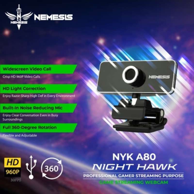 Promo NYK A80 Night Hawk Nemesis Streamer WebCam Diskon 9% di Seller ...