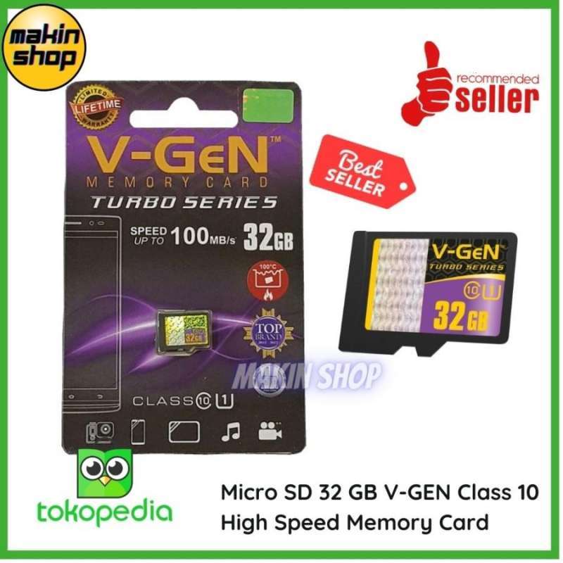 Jual Micro SD 32 GB V-GEN Class 10 Original High Speed Data memory card ...