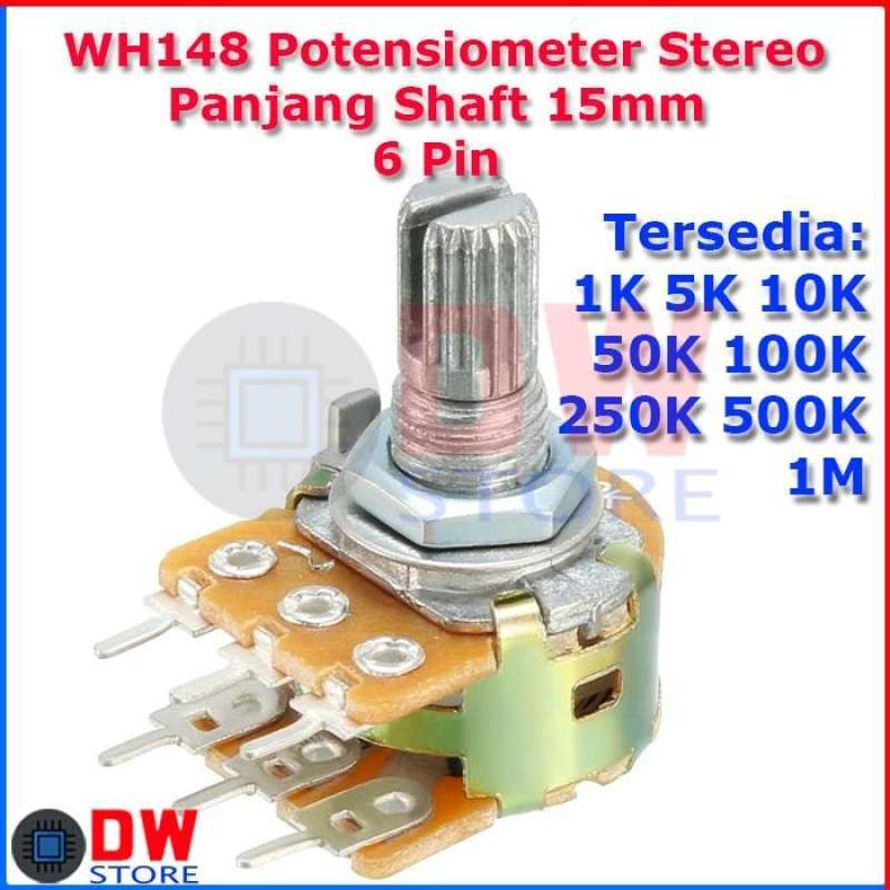 Jual B10k 10k Ohm Potensiometer Potensio Meter Stereo Variable Resistor