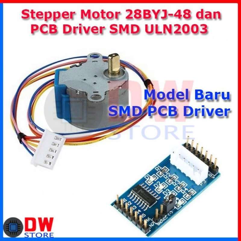Jual STEPPER MOTOR ULN2003 STEP MOTOR 28BYJ-48 5V & PCB DRIVER SMD ...