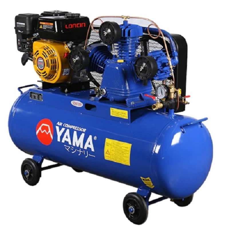 Jual Yama Air Compressor 2 Hp With Engine Loncin G200f 6.5 Hp Kompresor ...