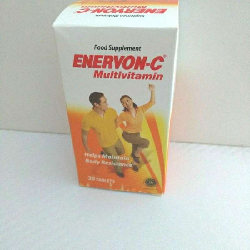 Jual Enervon C 30 tablet botol multivitamin suplemen dg vitamin C 500mg ...