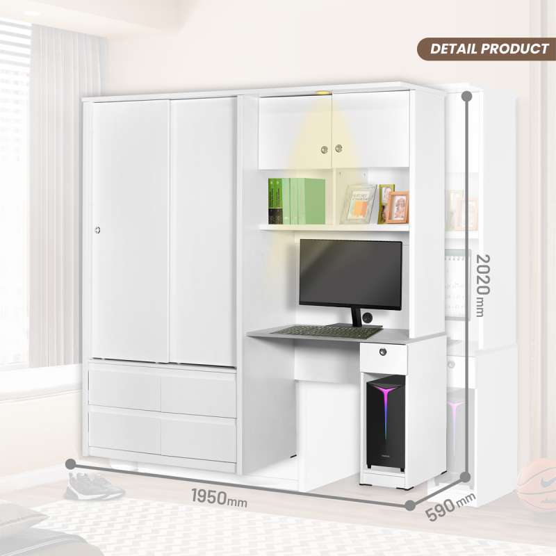 Promo Lemari Pakaian Dan Meja Belajar Minimalis - Free Ongkir ...