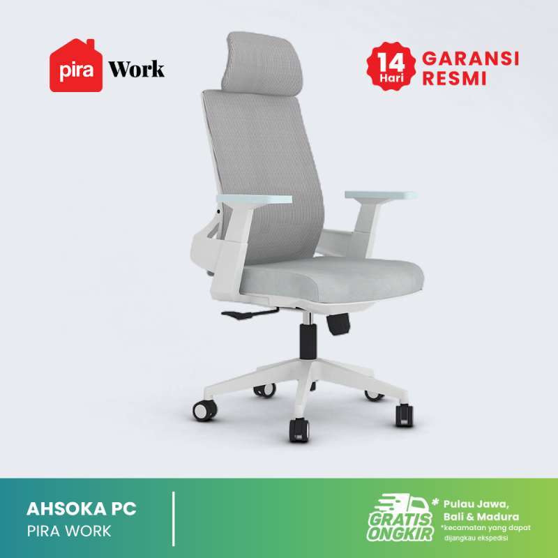 Promo PIRA WORK - AHSOKA PC Kursi Kantor / Kursi Kerja Ergonomis dengan Sandaran Kepala dan ...