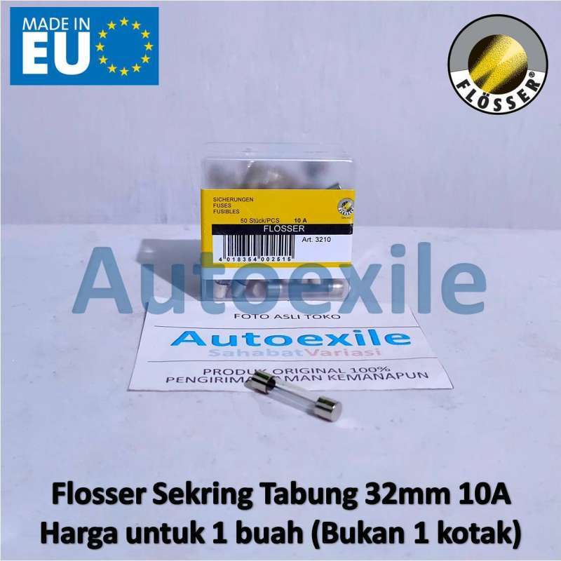 Jual Flosser Sekring Tabung Kaca Panjang 32mm Glass Fuses 5a 10a 15a ...
