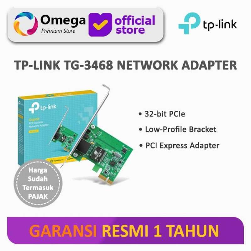Jual TP-Link Gigabit TG-3468 PCI-E Network Adapter 10/100/1000Mbps di ...