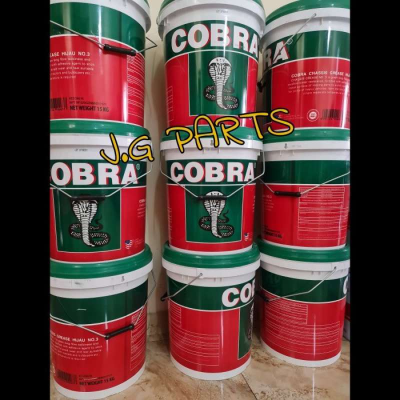 Jual Gemuk Cobra Chassis Grease No.3 Hijau 15 Kg / 15Kg Pail Besar di ...