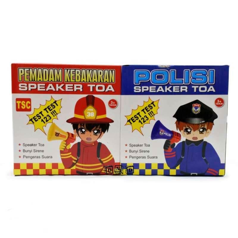 Jual Mainan Anak Speaker Toa Polisi Megaphone Pemadam Kebakaran Merah ...
