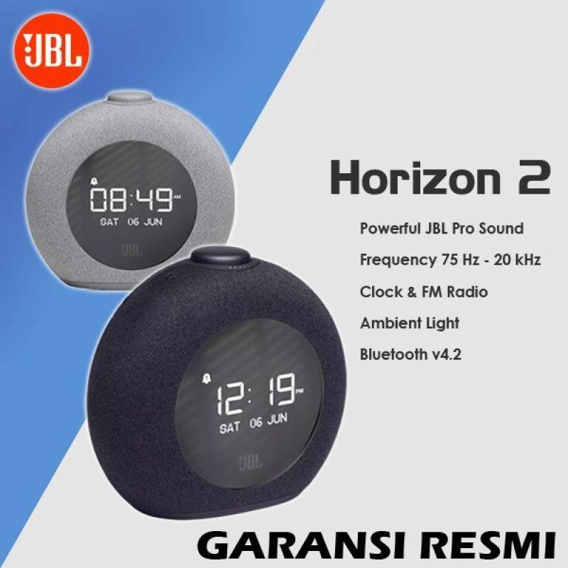 Promo JBL HORIZON 2 BLUETOOTH SPEAKER NIGHT LED CLOCK FM RADIO GARANSI ...