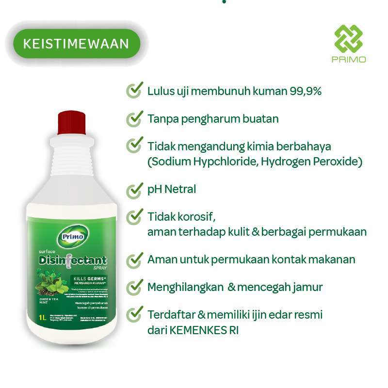 Promo Primo Disinfectant Spray Surface Disinfektan Antiseptik 1 L ...