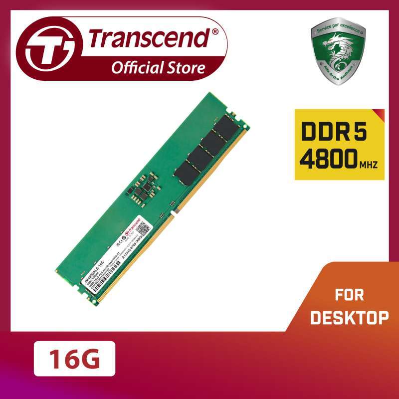 Jual Transcend U-DIMM JETRAM DDR5 4800 [DESKTOP RAM] - JM4800ALE-16G di Seller Transcend ...