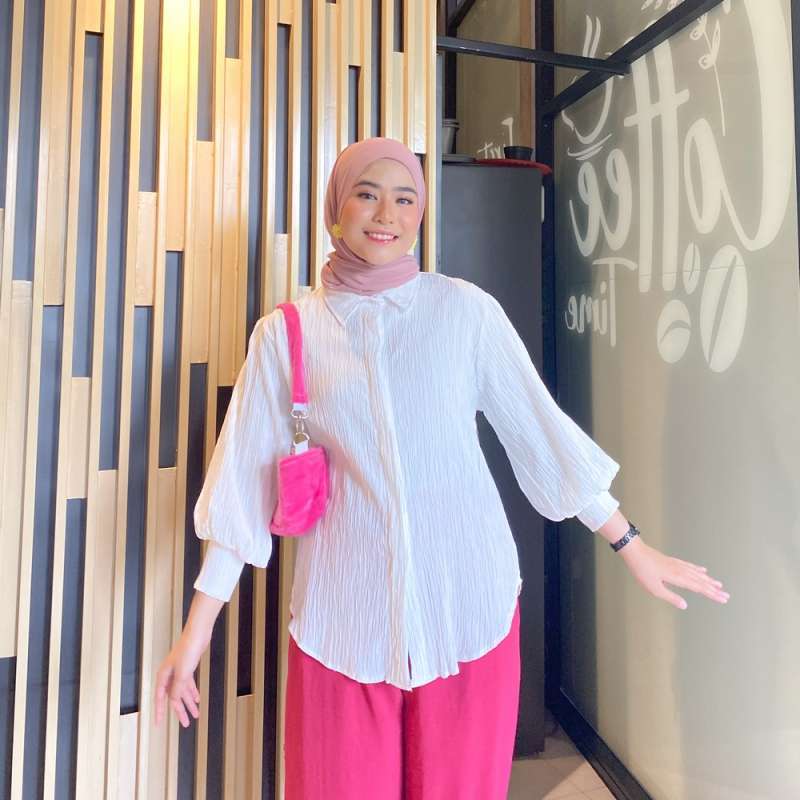 Jual Baju Putih Lengan Balon Kekinian Terbaru - Harga Promo April 2024 ...