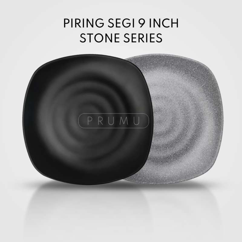 Promo PRUMU Melamine Stone Piring 9 inch - Piring Kotak - Piring Cafe ...
