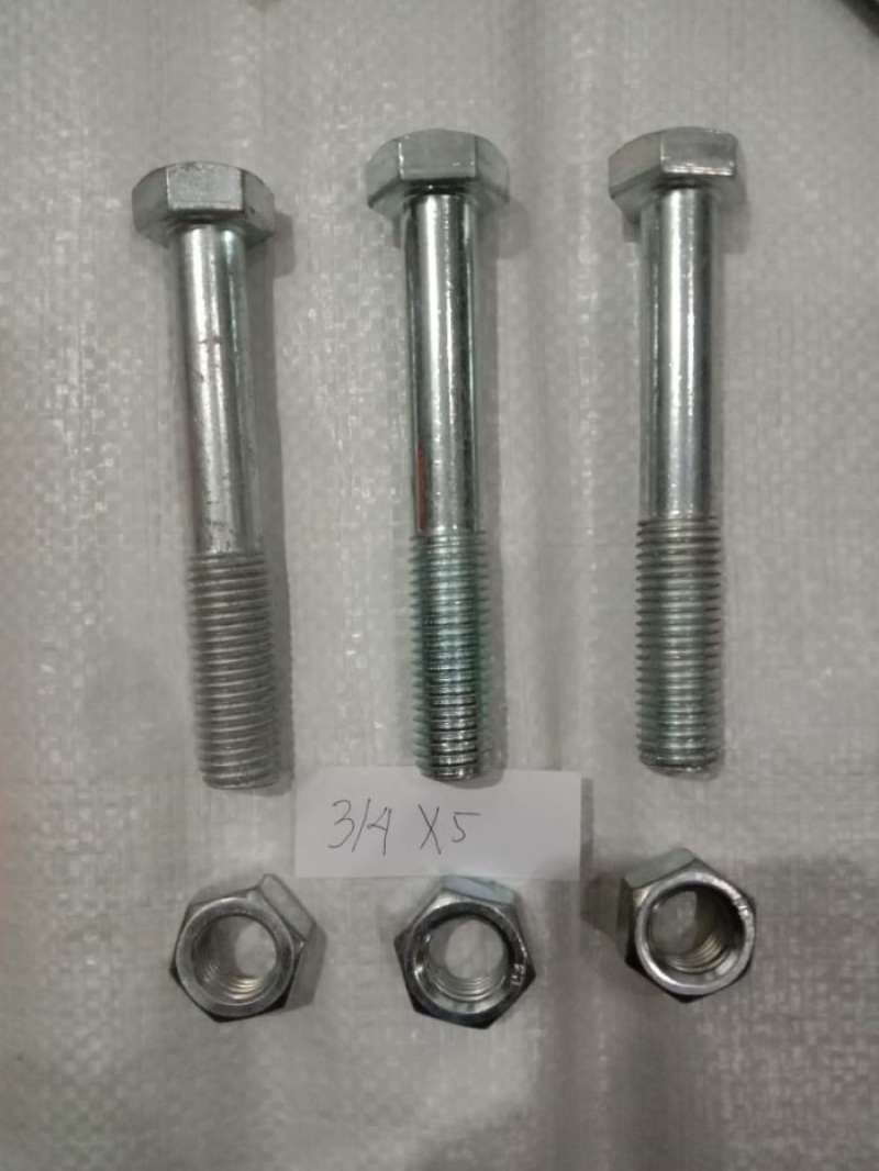 Jual Promo BAUT MUR NC 3/4 X 5 GALVANIS / BAUT INCHI GALVANIS Diskon di ...
