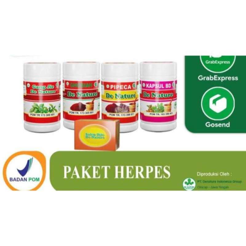 Jual Obat Herbal Herpes Genital, Kulit, Dompo, Asli De Nature Paket ...
