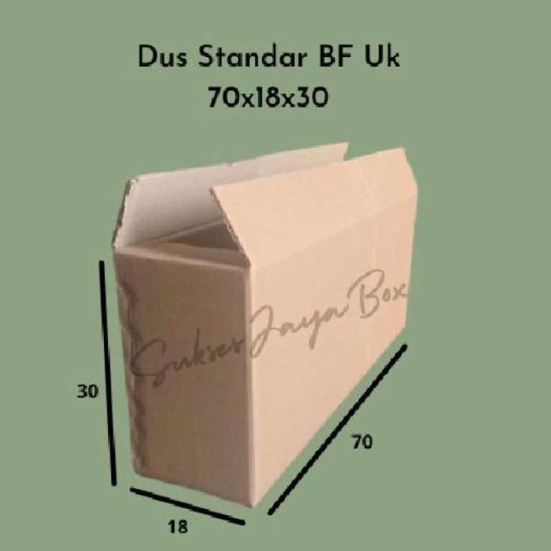 Jual Kardus Dus Packaging Box Kemasan Baru Polos B flute uk. 70x18x30cm ...