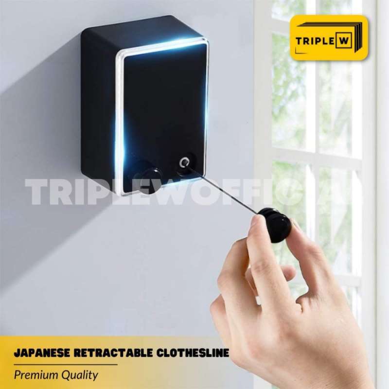Promo Triple W Japanese Retractable Clothesline Gantungan Jemuran Baju ...