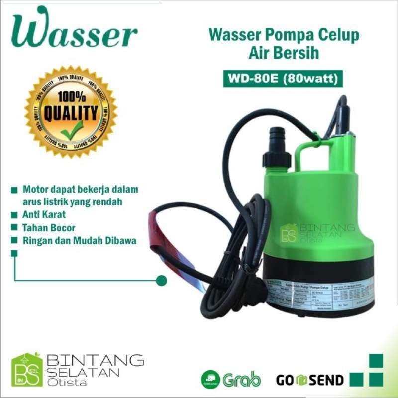 Jual Wasser Pompa Celup Air Bersih WD-80E (80 watt) di Seller BINTANG SELATAN 347 BDG Official ...