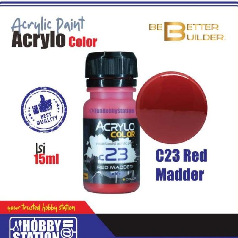 Jual Acrylo Color RED MADDER - Gundam ModelKit Acrylic Repaint Cat ...