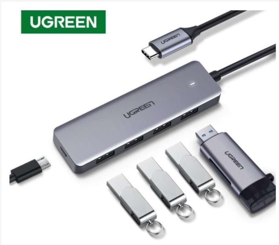 Promo Ugreen Usb Type C Hub 4 Ports Splitter With Micro Usb Power ...