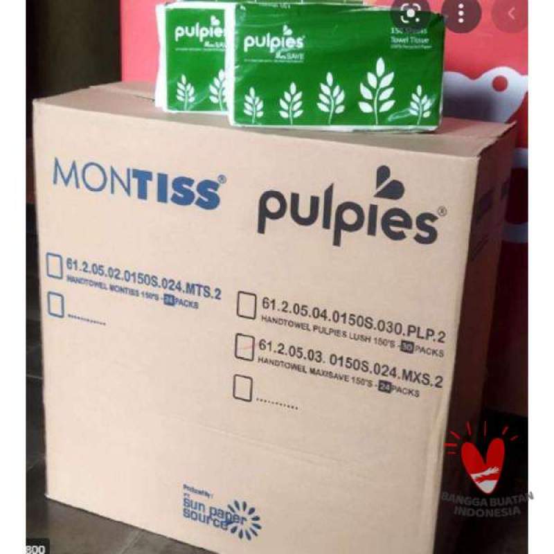 Jual Tissue Hand Towel Pulpies Maxisave Multifold Extra 150's | 1 Dus ...