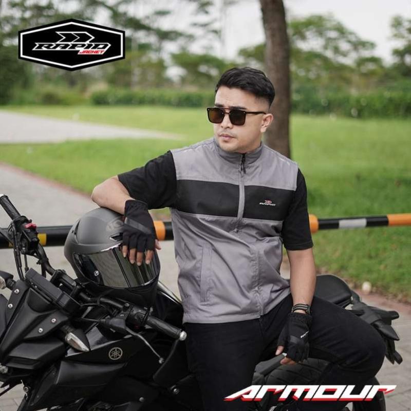 Promo Rompi Motor Pria Touring Anti Angin Rapid Armour Tahan Angin ...