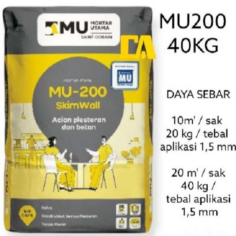 Jual Mu 200 Semen Mortar Mu 200 / Semen Acian Dan Plester 40kg Di ...