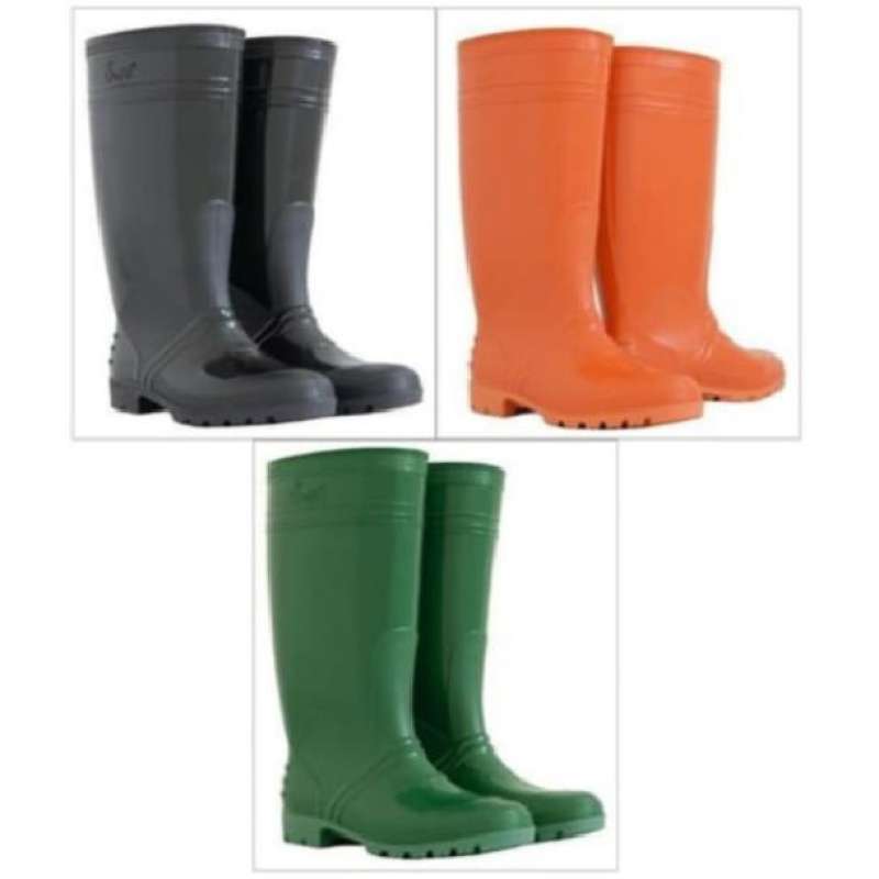 Jual Sepatu Boot Proyek Panjang / sepatu boot panjang 40cm di Seller ...