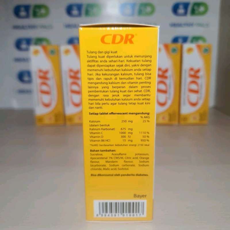 Jual CDR ISI 10 TABLET RASA JERUK BAYER SUPLEMEN VITAMIN C KALSIUM ...