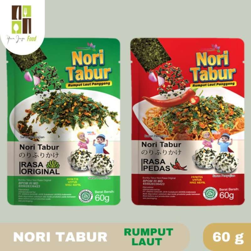 Jual NORI TABUR RUMPUT LAUT PANGGANG 60 GRAM RASA ORIGINAL - Original ...