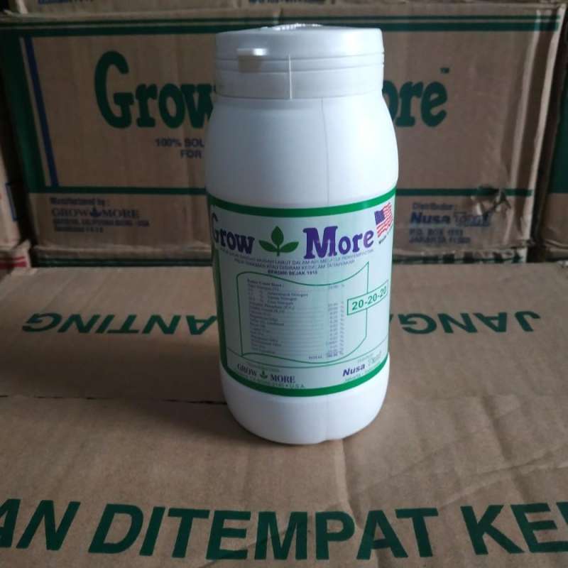 Jual PUPUK GROWMORE 20 20 20 NPK VITAMIN BUNGA DAUN BUAH BOTOL 454GRAM di Seller Agung Tani ...