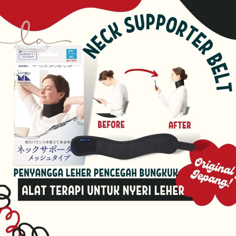 Jual Neck Supporter Belt Original Jepang, Collar Untuk Meregangkan Otot ...