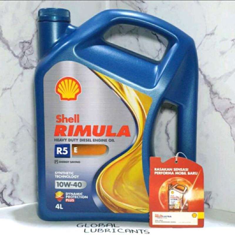 Jual Shell Rimula R5e/ R5 E 10W-40 4 Liter (Oli Mesin Diesel Synthetic ...