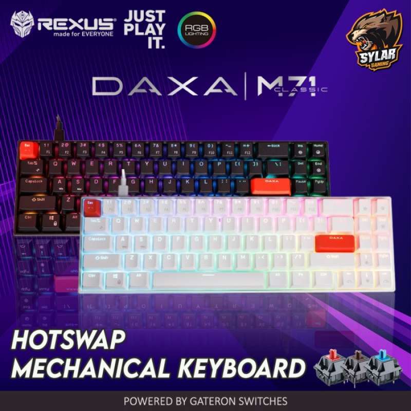 Jual Rexus Daxa M71 Classic RGB Mechanical Gaming Keyboard di Seller ...