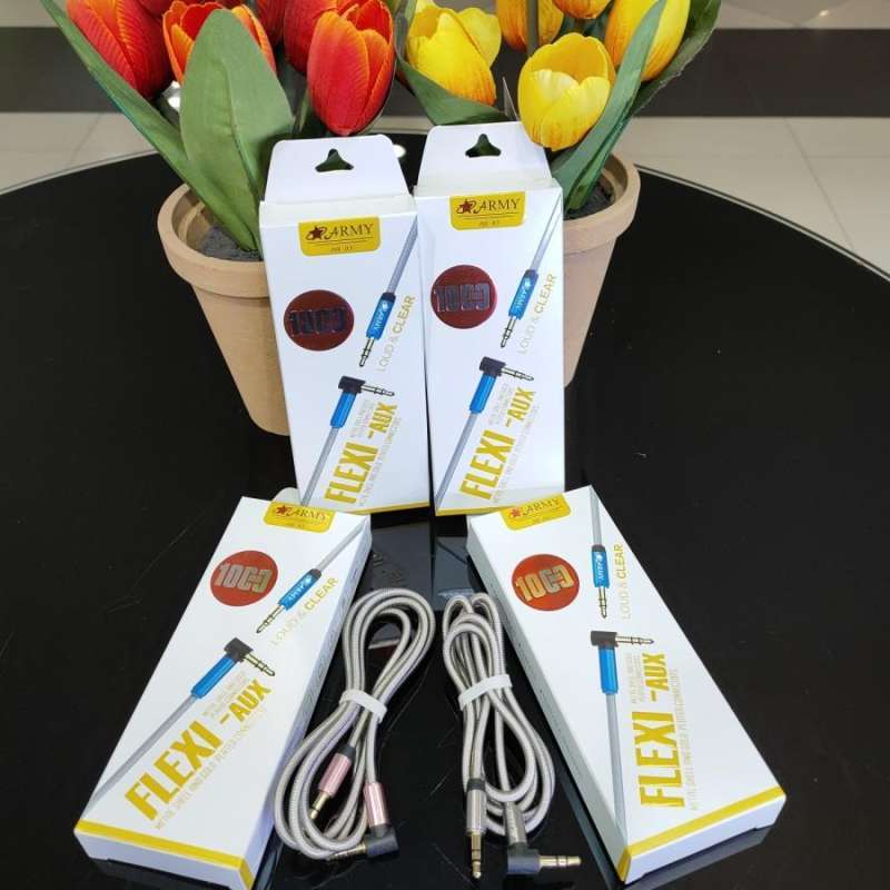 Jual kabel Data Aux 1x1 audio Army Ar-03 di Seller King Shop BTC ...