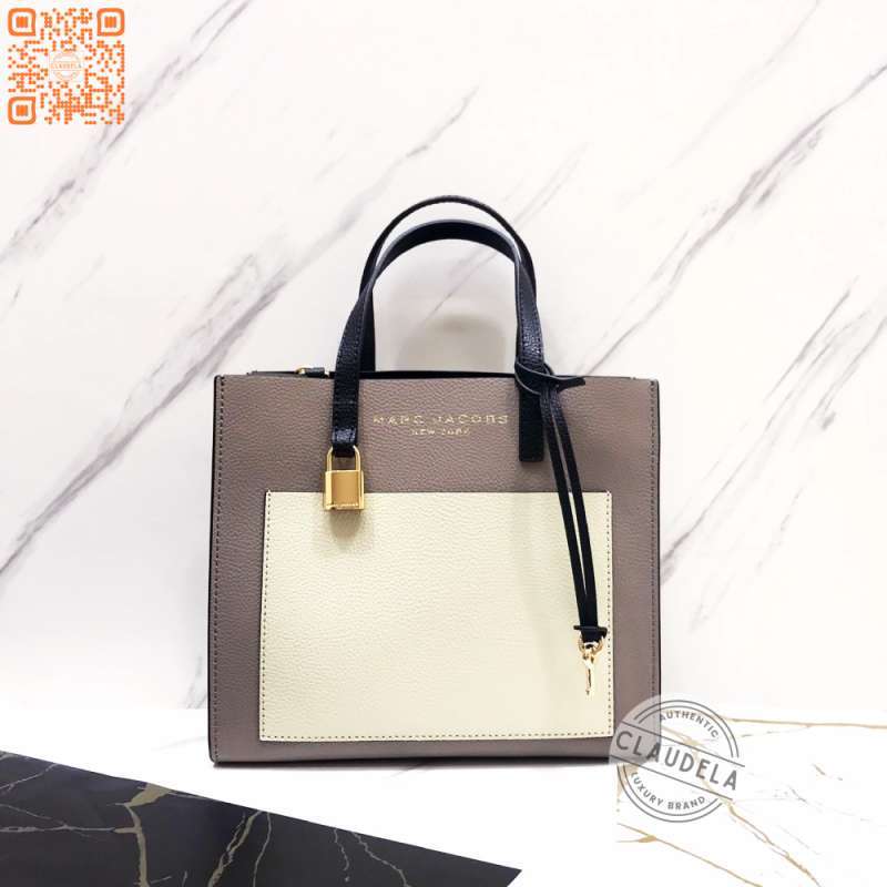 Jual MARC JACOBS Mini Grind Colorblock Tote Bag in Loam Soil Multi di ...