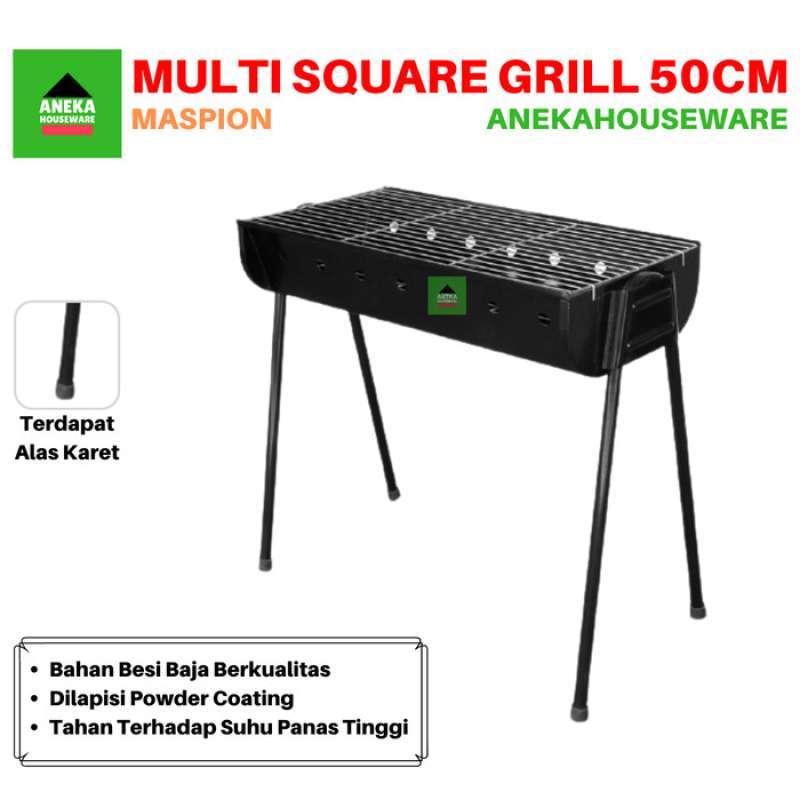 Promo Alat Bakar BBQ Panggangan Portable Multi Square Grill 50 cm ...