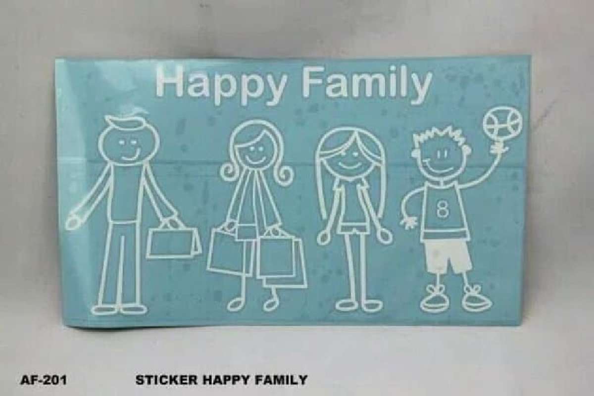 Jual Sticker Happy Family Mobil Wagon R Dilago di Seller GROSIR ...