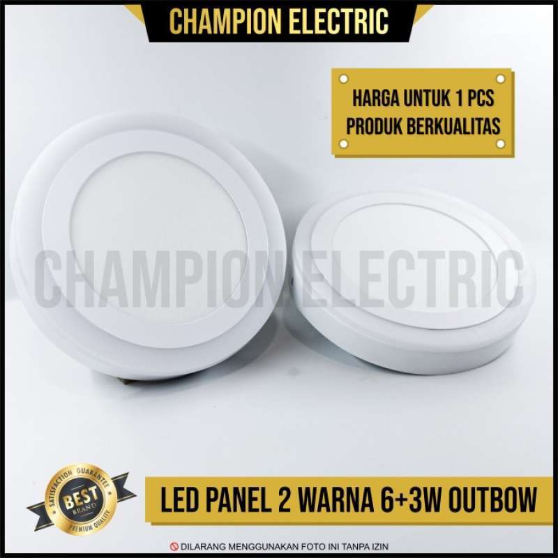 Jual Lampu Downlight Led Panel 2 Warna Cahaya 6W+3 Watt Outbow Bulat di Seller SENTRA ELEKTRONIC ...